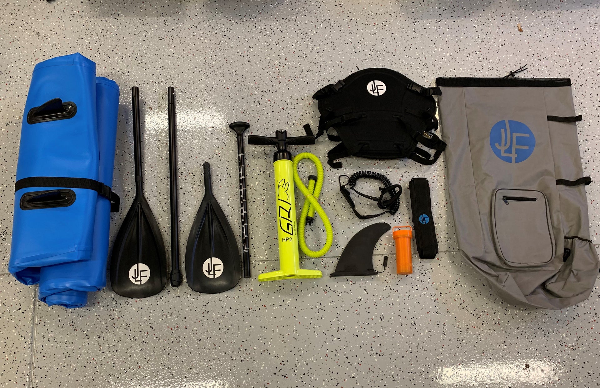 Foldable and inflatable paddle board and blow up 2-person kayak bliss ...
