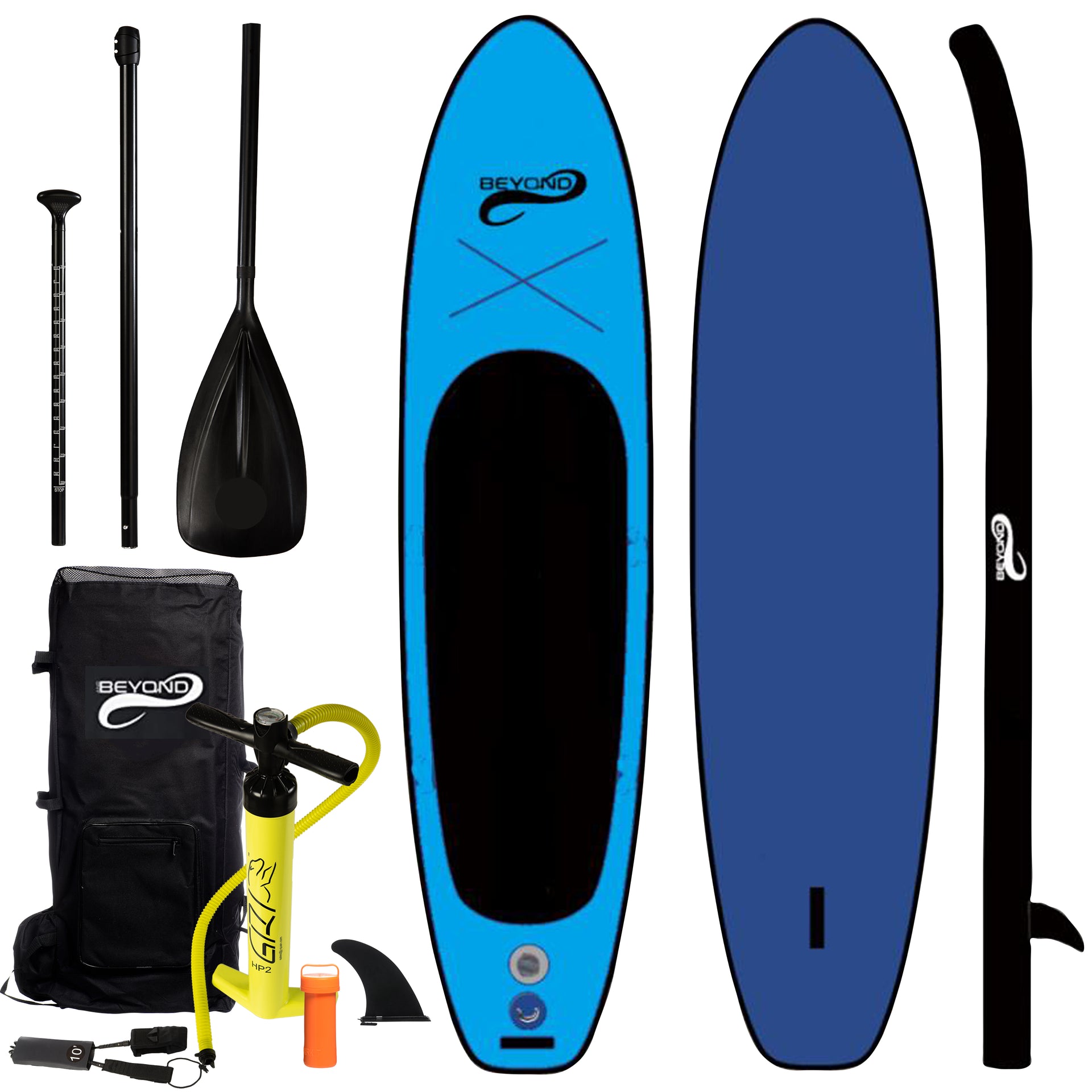 Foldable and inflatable paddle board and blow up 2-person kayak bliss ...