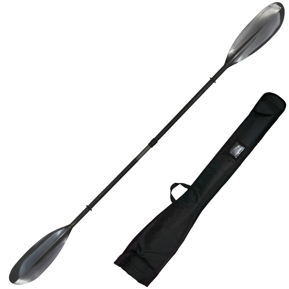 JLF 2-Piece Adjustable Kayak Paddle with Carbon Fiber Shaft, Carbon Fi ...